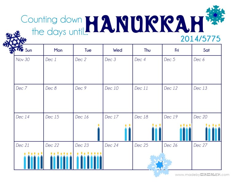 Counting Down the Days until…Hanukkah! | madebymamaleh